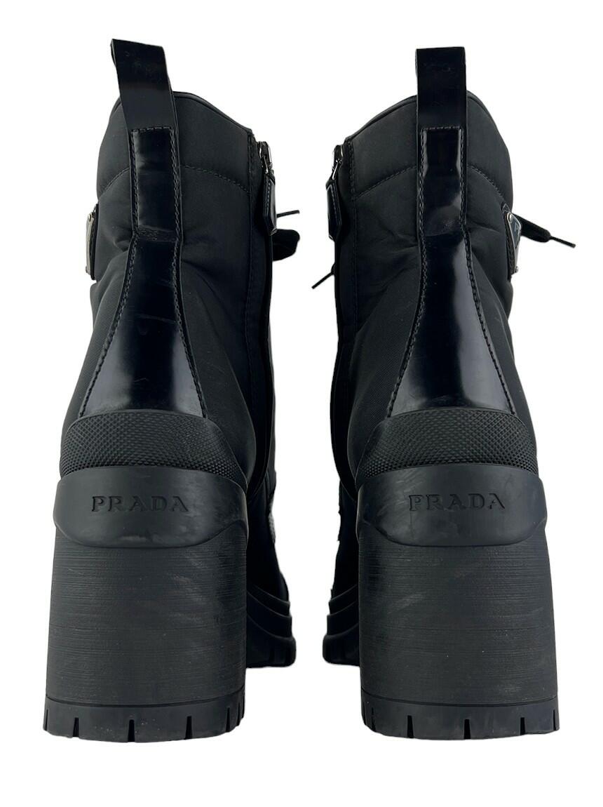 Bota Prada Spazzolato Re-Nylon Metal Triangle Preta Original - CFDS1 ...