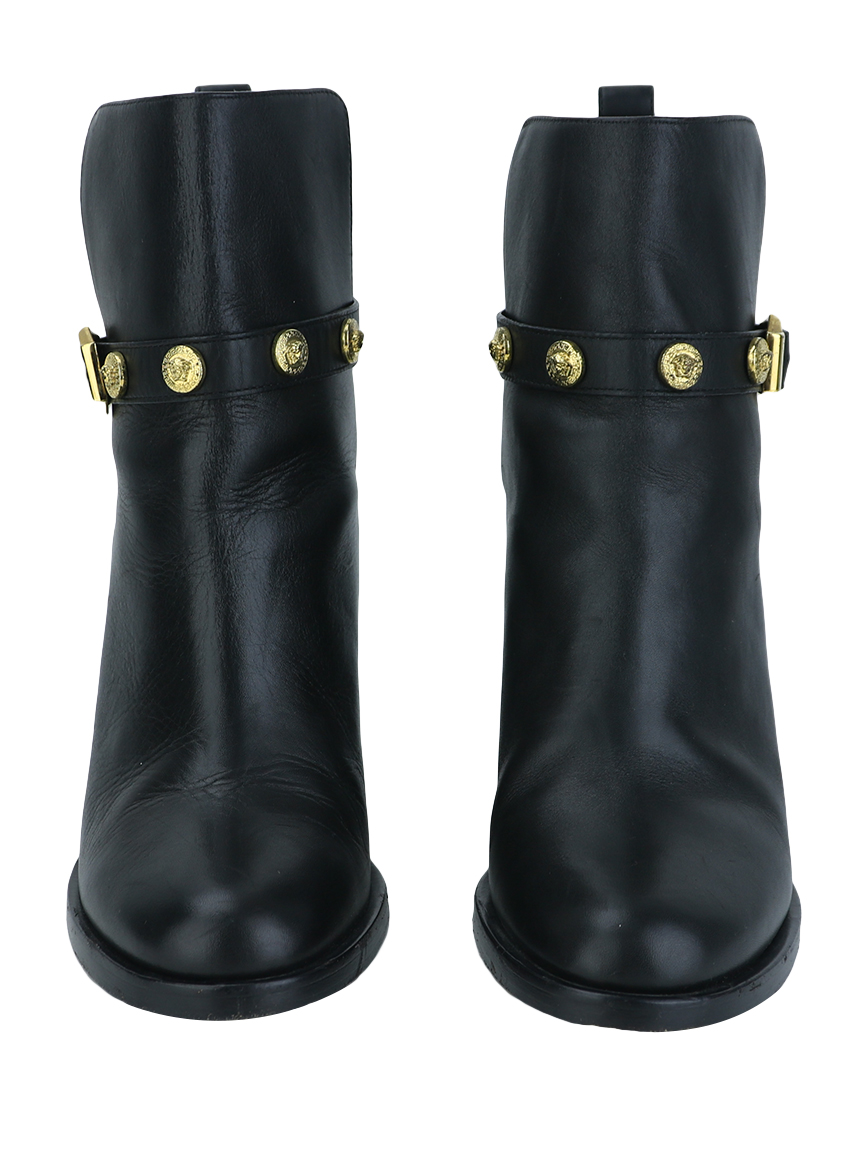 Bota Versace Couro Preto - DJY333 Original | Etiqueta Única