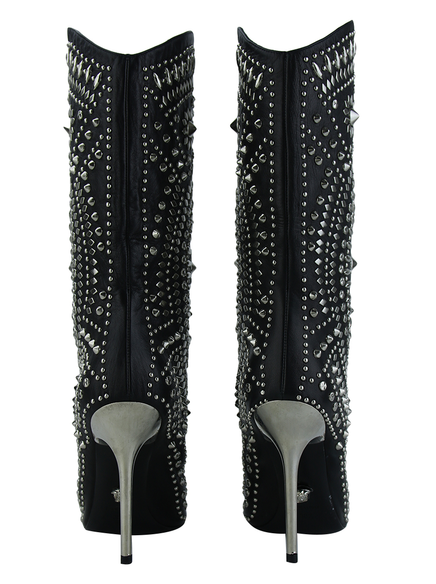 Bota Versace Multi Spikes Original - DZB583 | Etiqueta Única