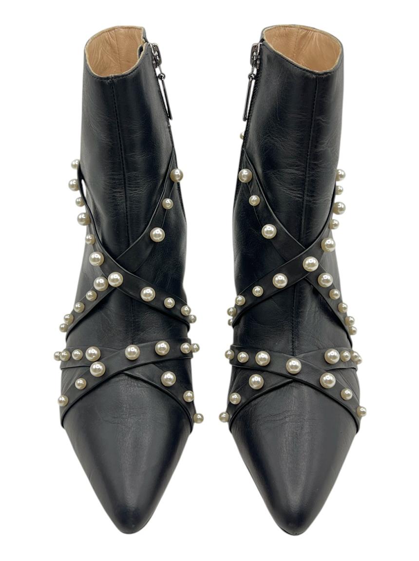 Bota Zeferino Pearls Preta - CEUX107 Original | Etiqueta Única