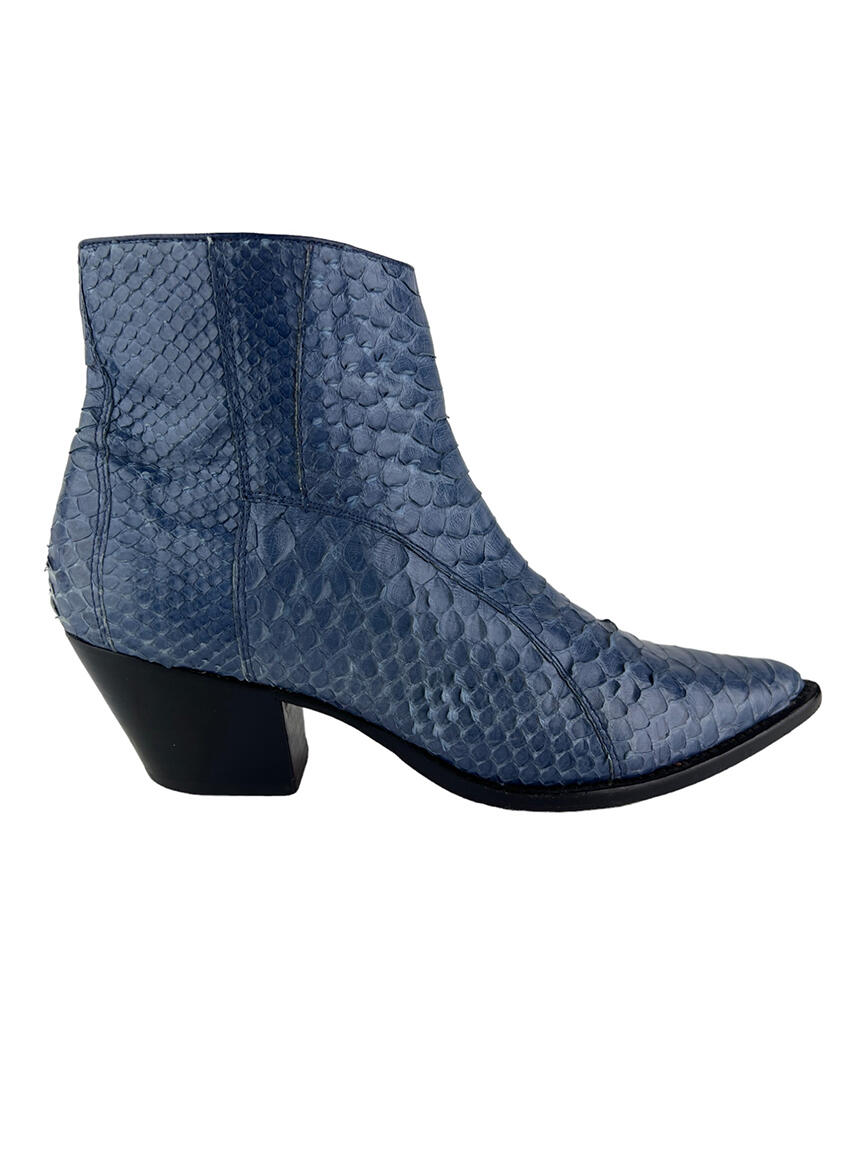 Bota Zeferino Python Azul - CFWR63 Original | Etiqueta Única