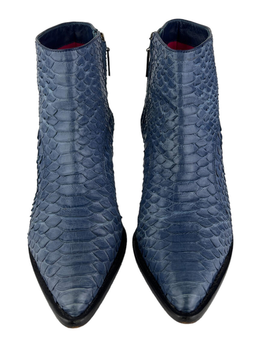Bota Zeferino Python Azul - CFWR63 Original | Etiqueta Única