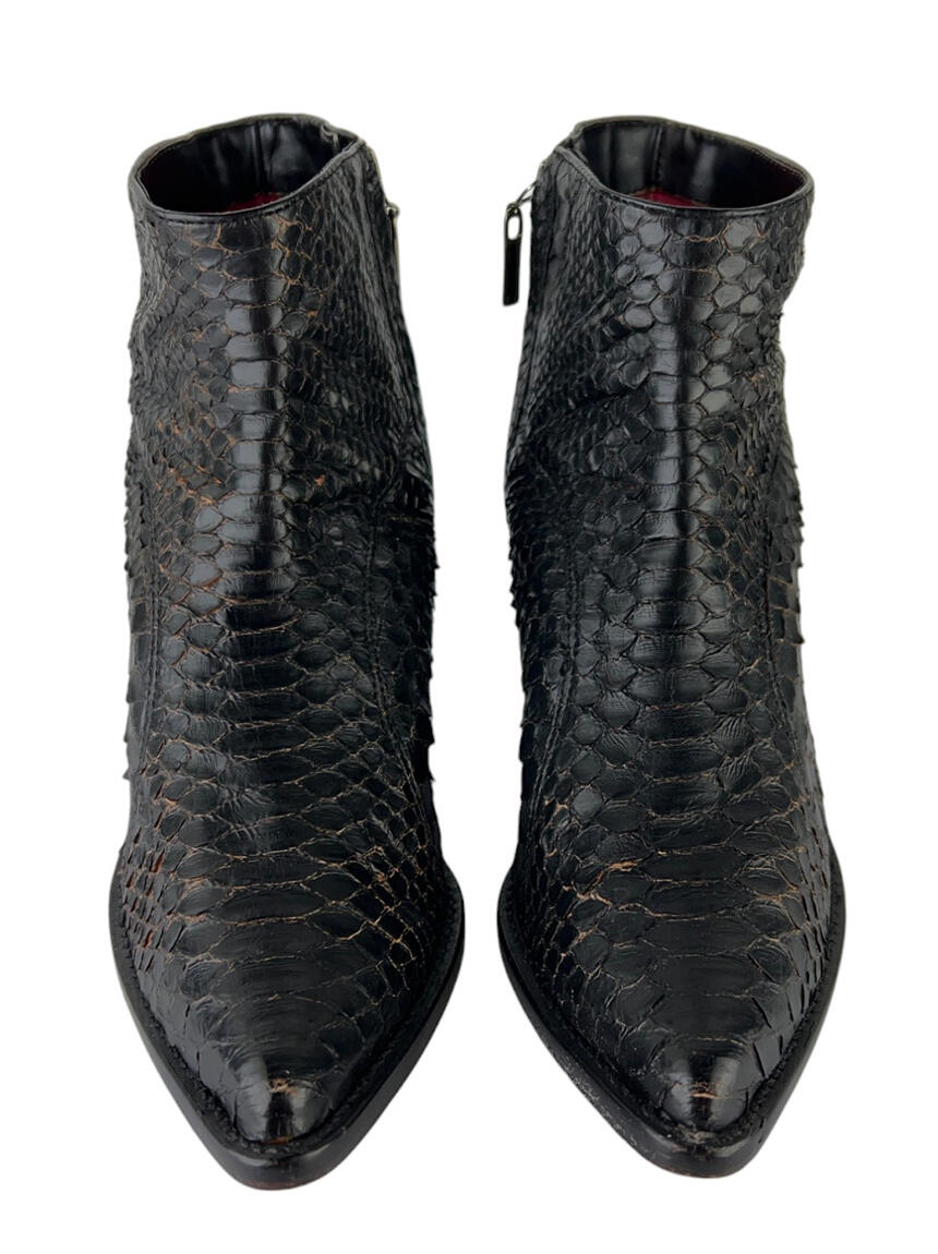 Bota Zeferino Python Preta Original - GWF490 | Etiqueta Única