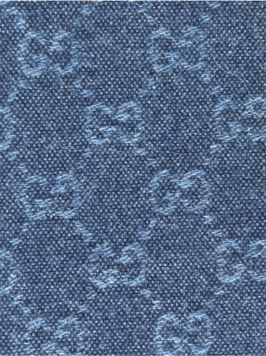 Cachecol Gucci Wool Angora Monograma Azul Original - LBE41 | Etiqueta Única