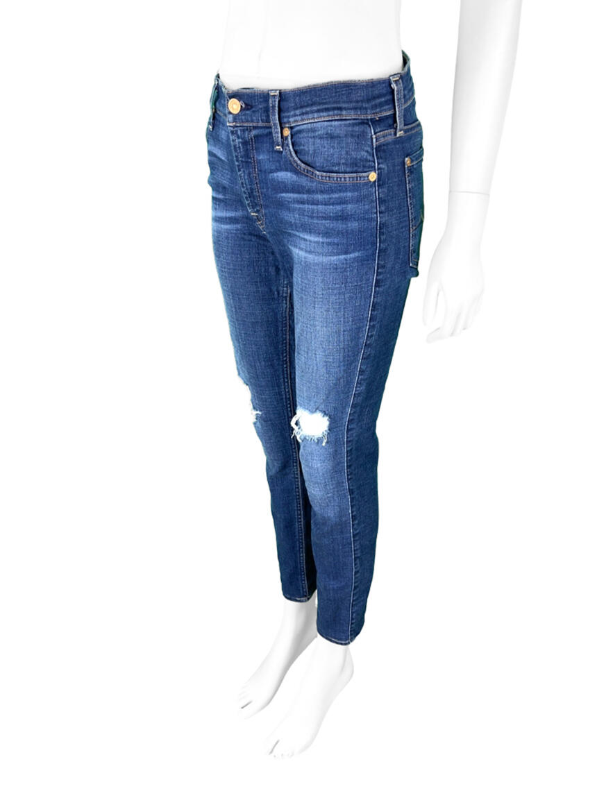 Calça Seven For All Mankind Ankle Gwenevere Azul Original - | Etiqueta ...
