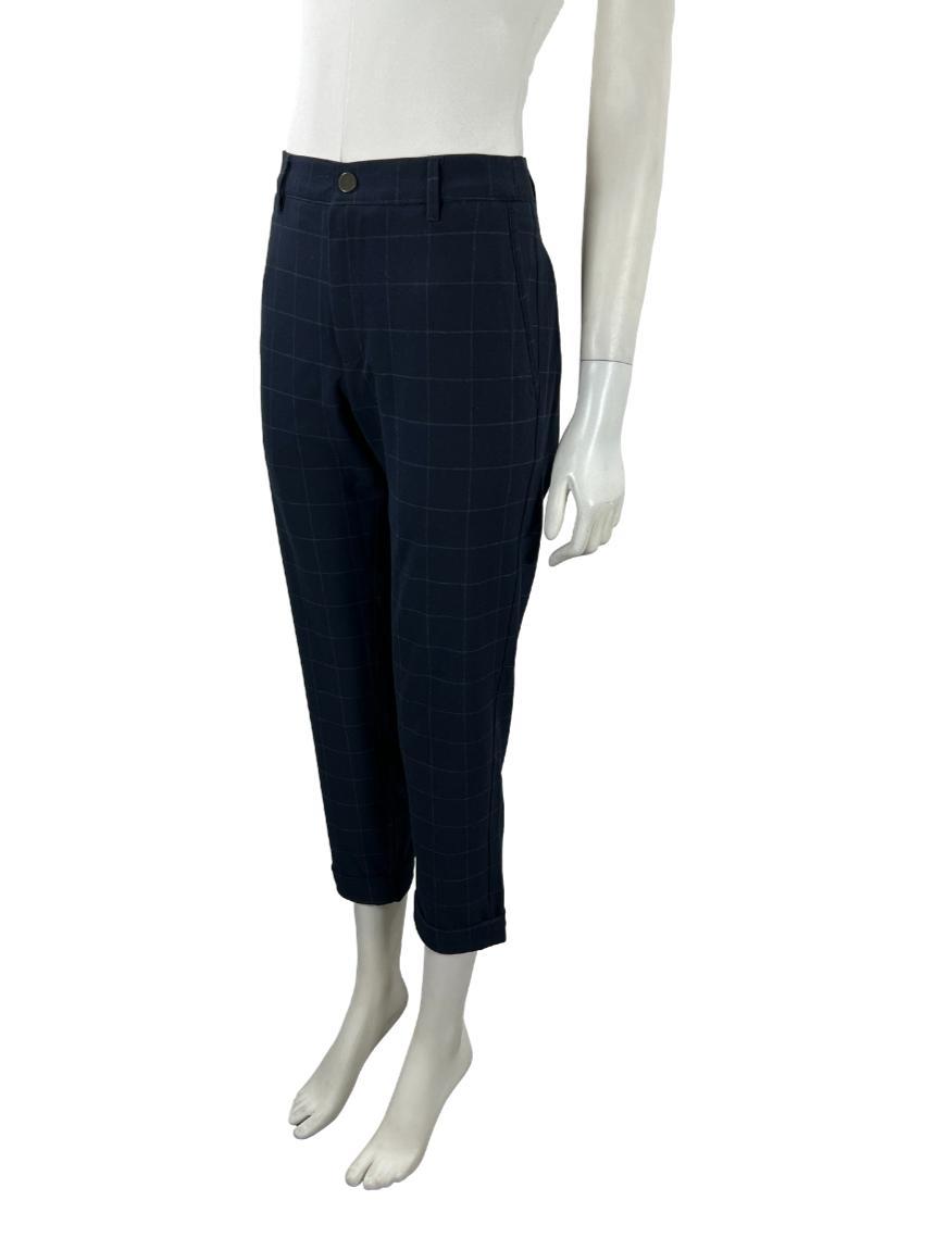 Calça Zara Tecido Azul Marinho - ISE35 Original | Etiqueta Única