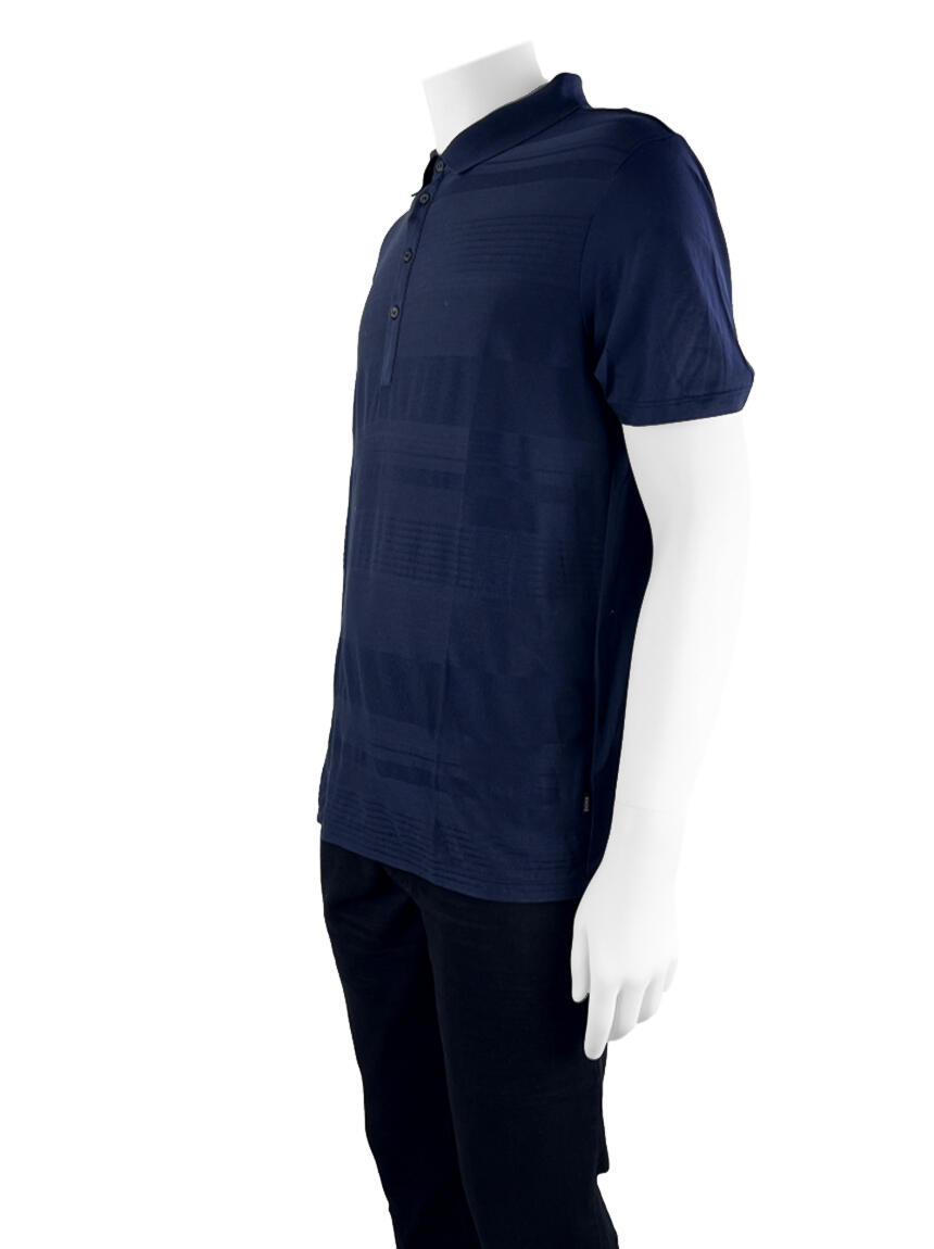 Camisa Hugo Boss Slim Fit Mercerised Azul - CPR159 Original | Etiqueta ...