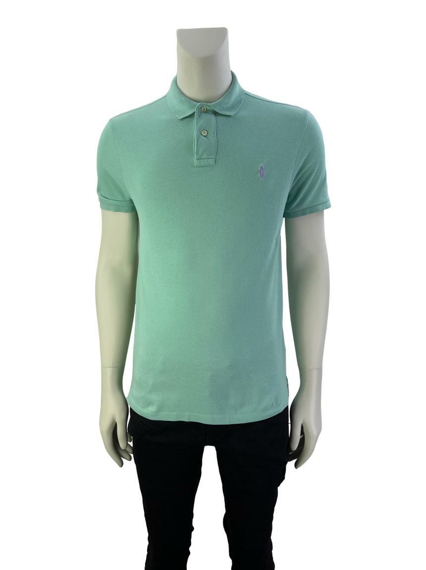 Camisa Polo Ralph Lauren Polo Tecido Verde Água - TNY112 Original ...