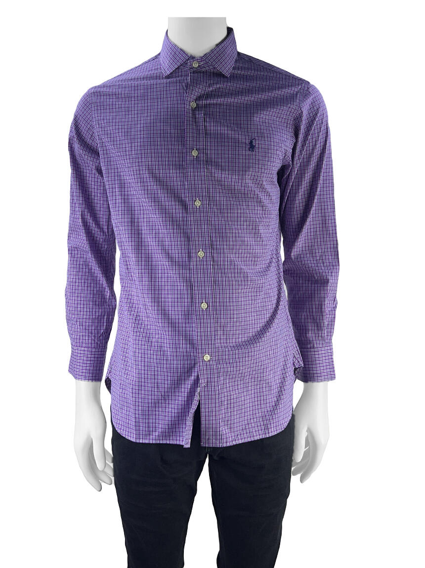 Camisa Polo Ralph Lauren Xadrez Roxo - AFZO52 Original | Etiqueta Única