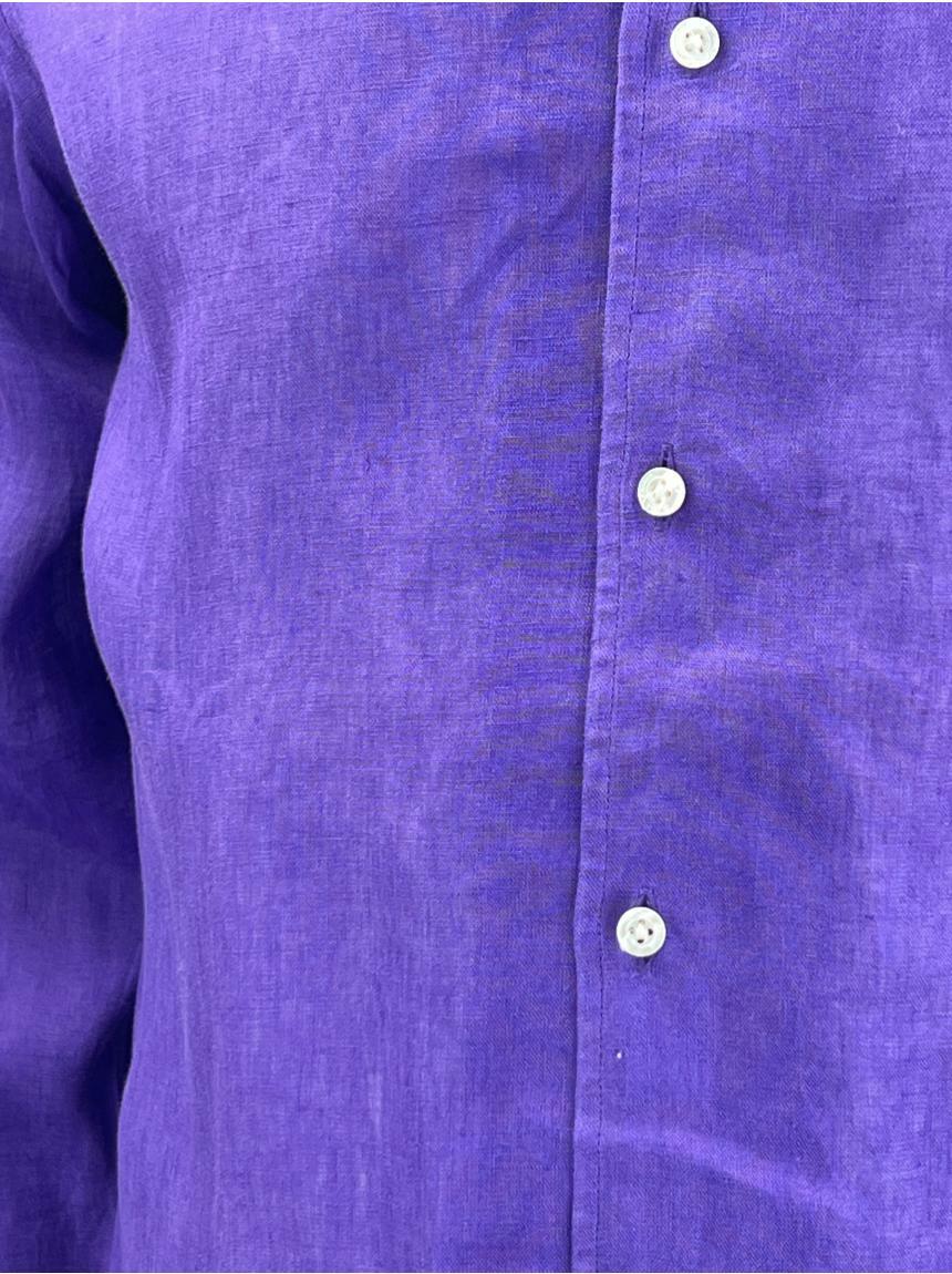 Camisa Ralph Lauren Linho Roxa - CBKH44 Original | Etiqueta Única