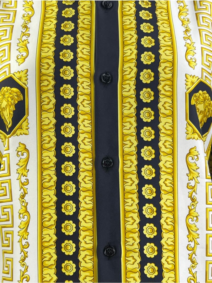 Camisa Versace Seda Barroco - CFAP3 Original | Etiqueta Única