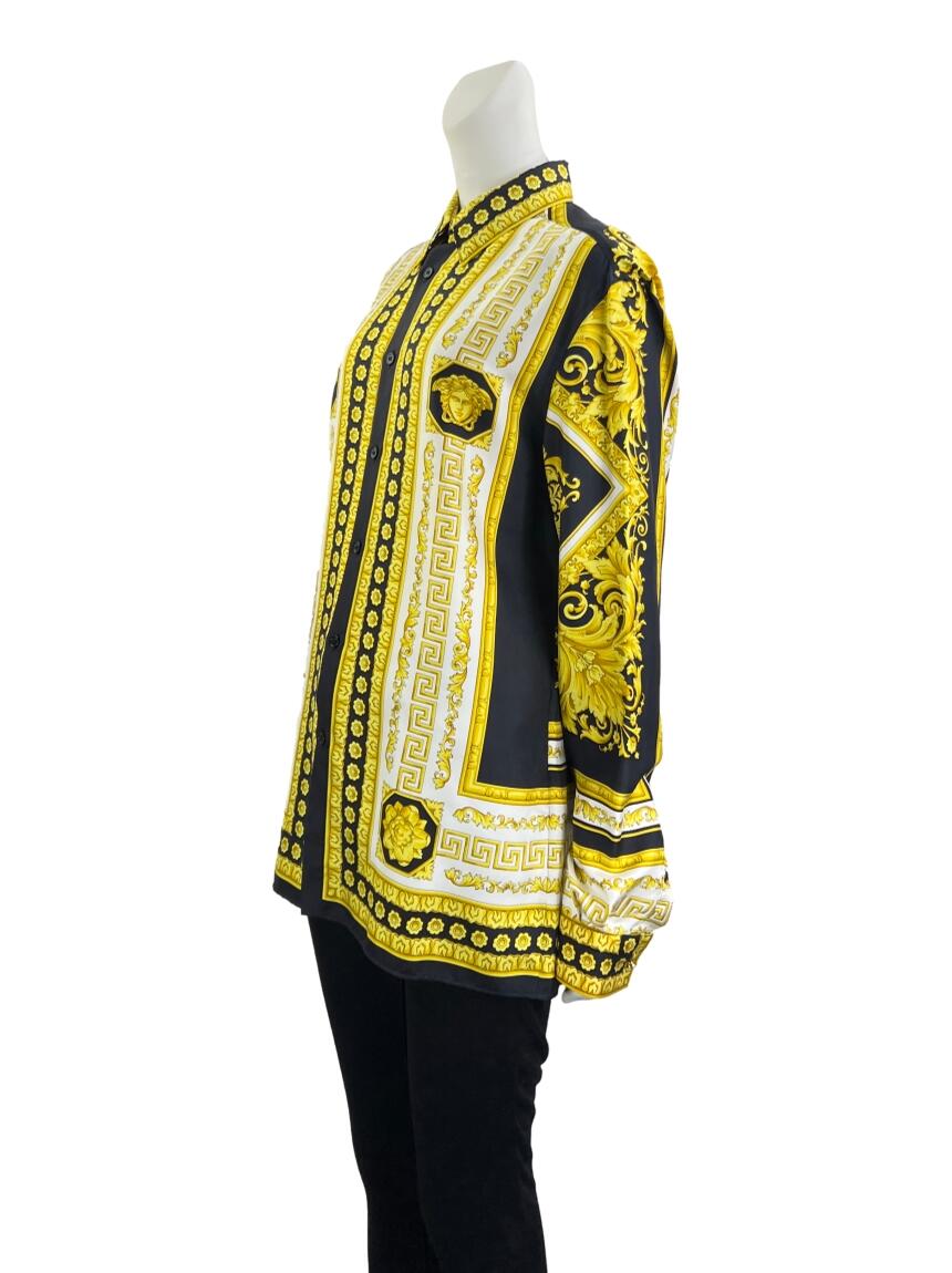 Camisa Versace Seda Barroco - CFAP3 Original | Etiqueta Única