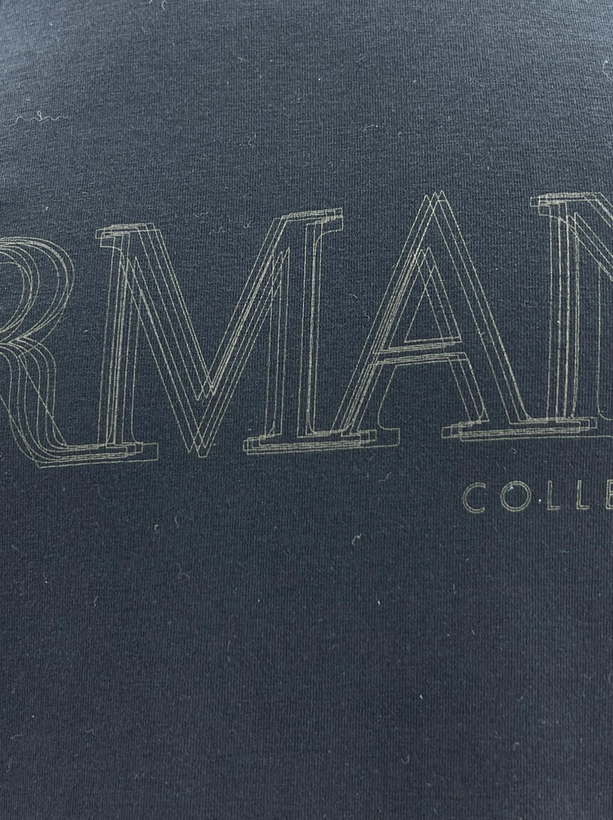 Camiseta Armani Collezioni Logo Preta Original - CIRS9 | Etiqueta Única