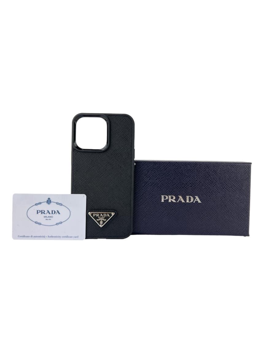 Capa para celular Prada Saffiano iPhone 13 Pro Preto - ABRY34 Original | Etiqueta Única
