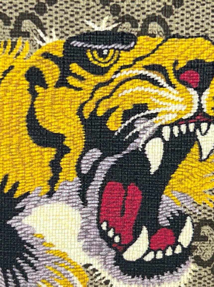 Carteira Gucci Bifold Tiger GG Preta - ZSB7 Original - | Etiqueta Única