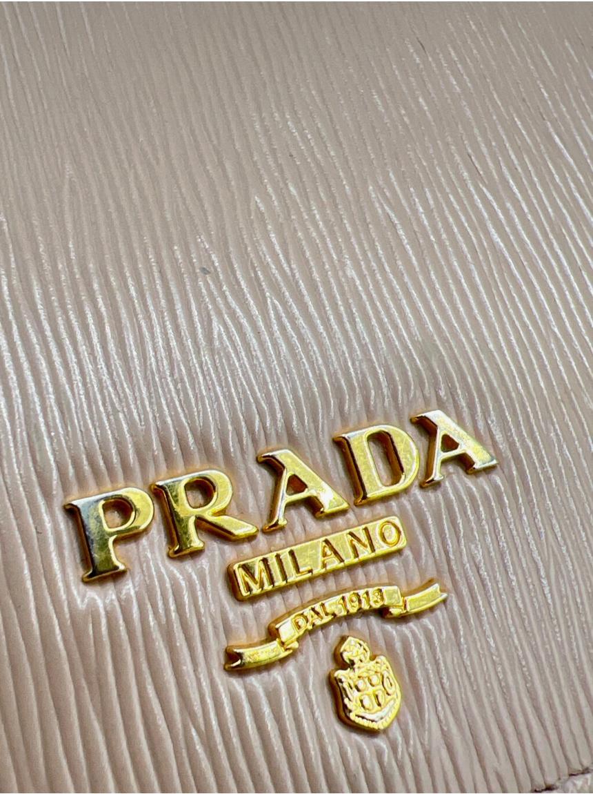 Carteira Prada Bifold Vitello Move Rosa Original - | Etiqueta Única