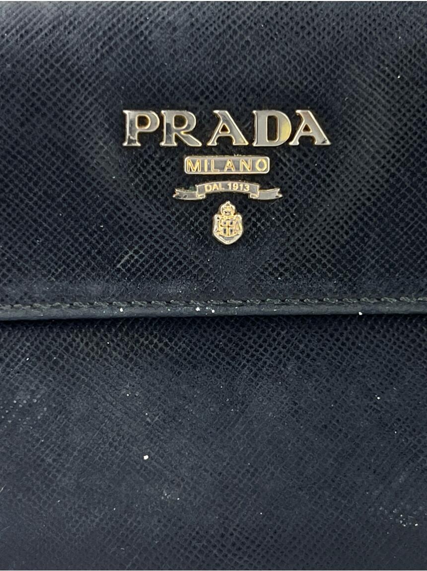 Carteira Prada Bifold Wallet Saffiano Preto - ABBQ123 Original ...