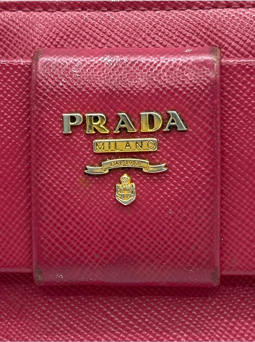 Carteira Prada Bow Rosa - QTS9 Original | Etiqueta Única