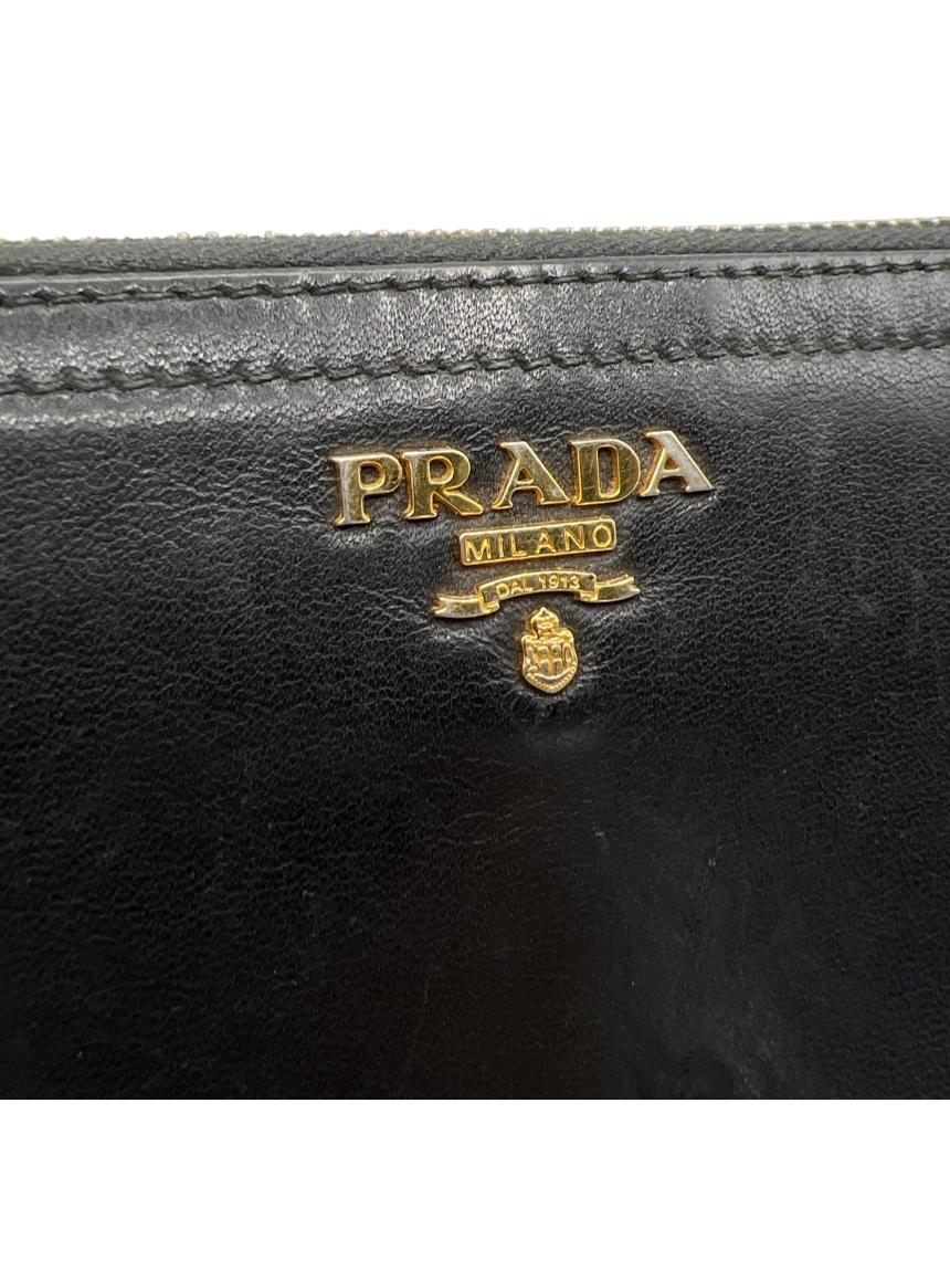 Carteira Prada Couro Preto - CJLW6 Original | Etiqueta Única