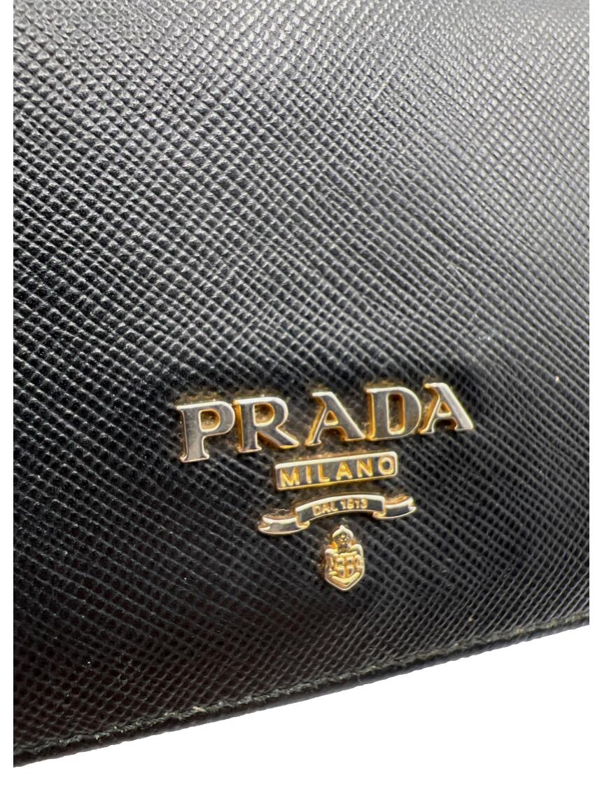 Carteira Prada Flap Preta - CKED2 Original | Etiqueta Única