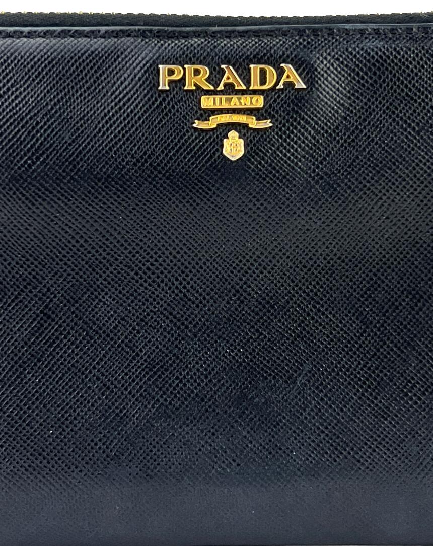 Carteira Prada Saffiano Preta - GYA38 Original | Etiqueta Única