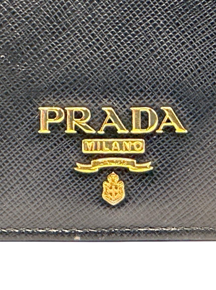 Carteira Prada Saffiano Preto Original - | Etiqueta Única