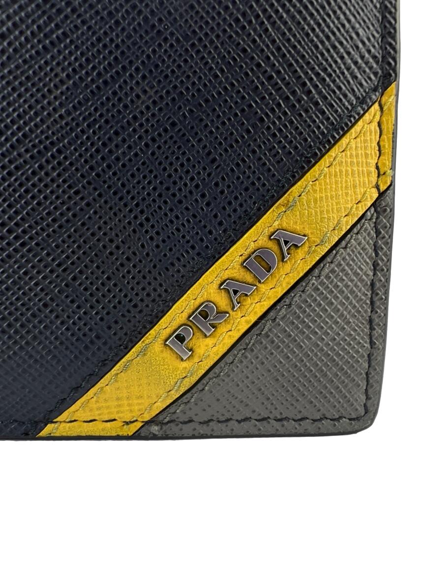 Carteira Prada Stripe Saffiano Multicolor - GVC168 Original | Etiqueta ...