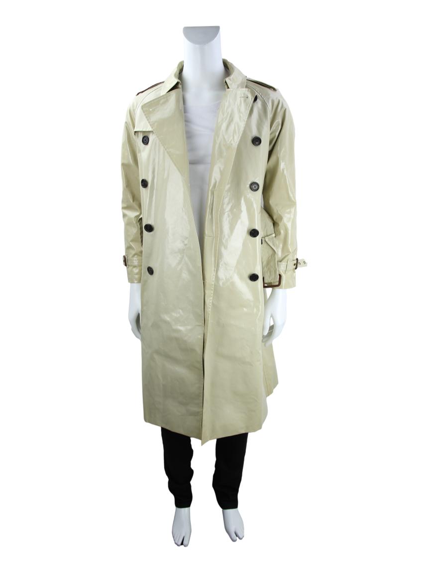 Casaco Burberry Laminated Trench Coat Bege - ZZI6 Original | Etiqueta Única
