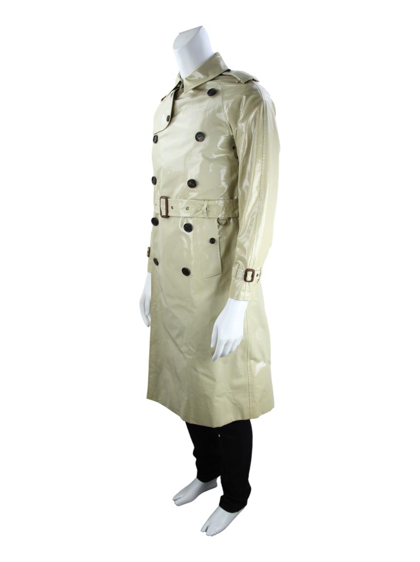 Casaco Burberry Laminated Trench Coat Bege - ZZI6 Original | Etiqueta Única