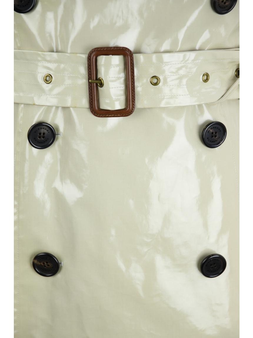 Casaco Burberry Laminated Trench Coat Bege - ZZI6 Original | Etiqueta Única