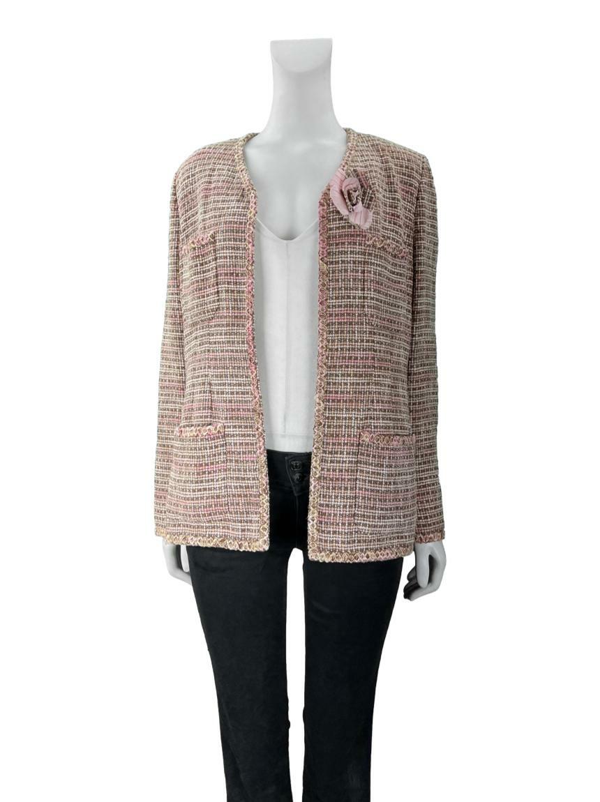 Casaco Chanel Tweed Tricolor Original - | Etiqueta Única
