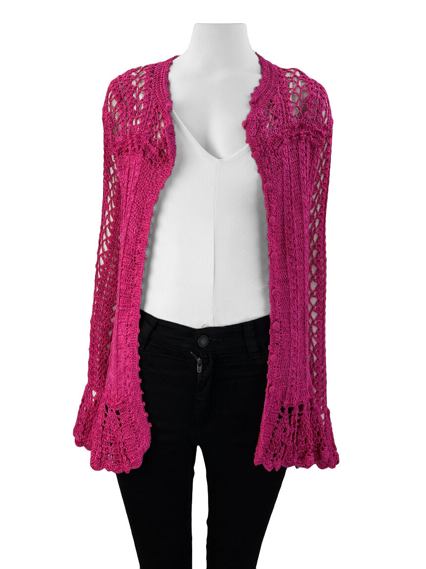 Casaco Vanessa Montoro Tricot Rosa - HIT83 Original | Etiqueta Única