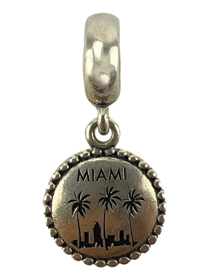 Charm Pandora Miami Prata Original - BJFK8 | Etiqueta Única