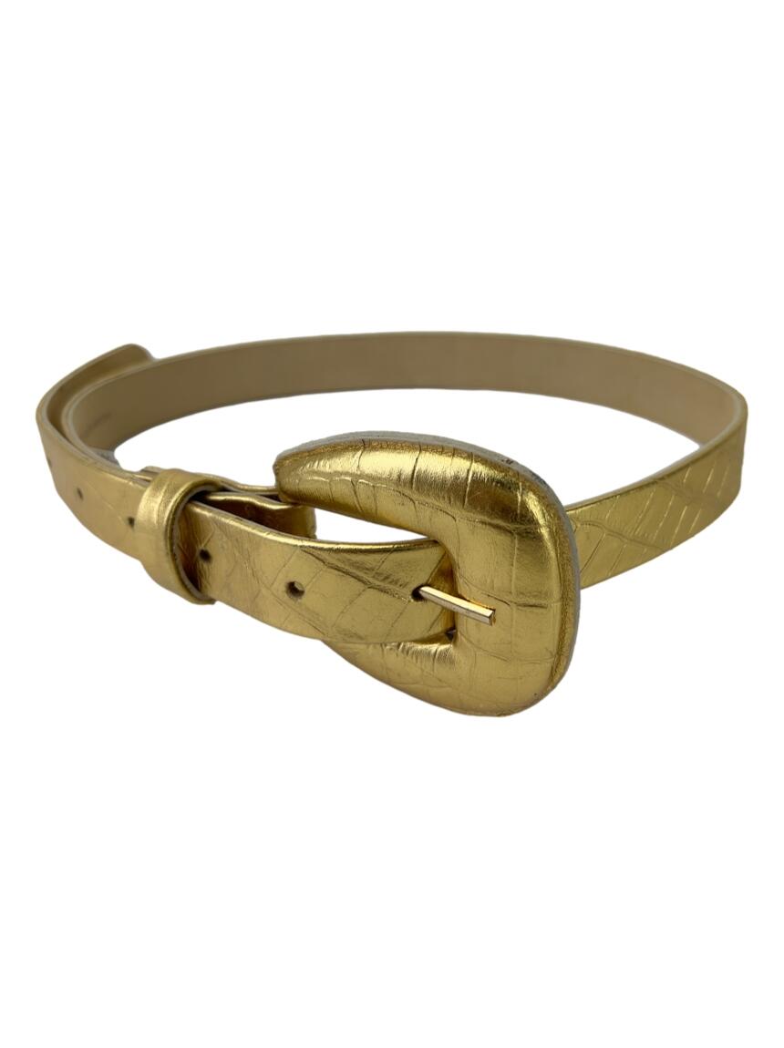 Cinto byNV Texturizado Dourado - SS1931 Original | Etiqueta Única