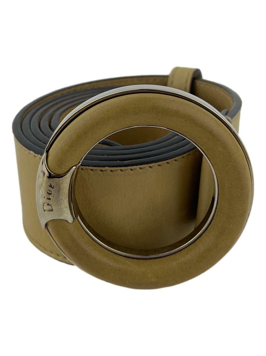 Cinto Christian Dior Couro Bege - AFZN1 Original | Etiqueta Única