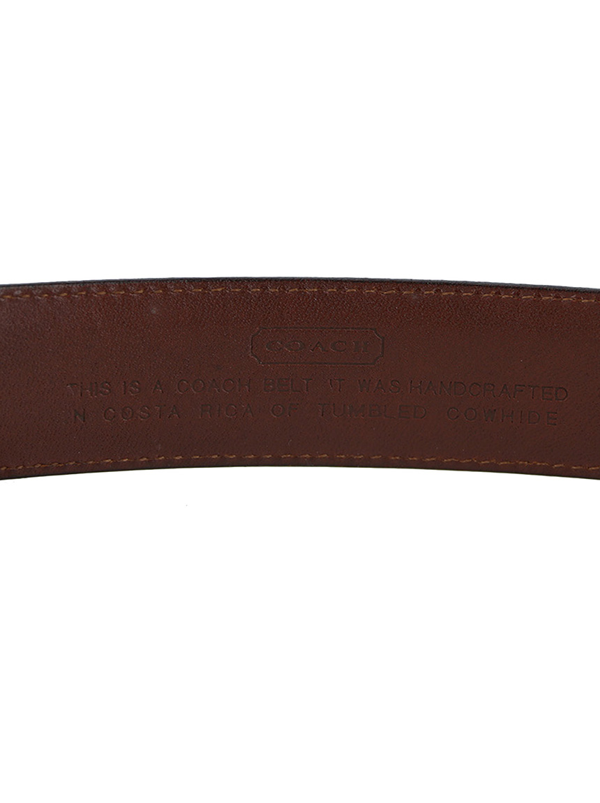 Cinto Coach Couro Marrom Masculino Original - BSF29 | Etiqueta Única