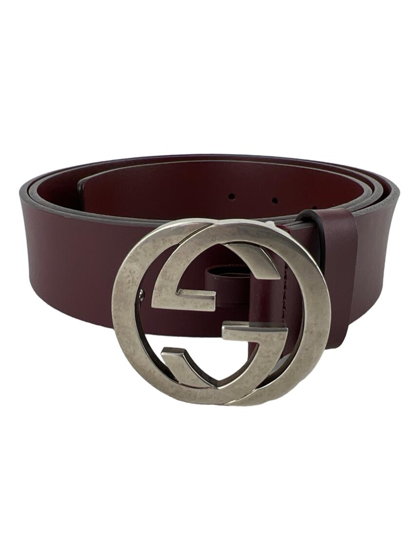 Cinto Gucci Interlocking G Couro Vermelho - ACFT95 Original | Etiqueta ...