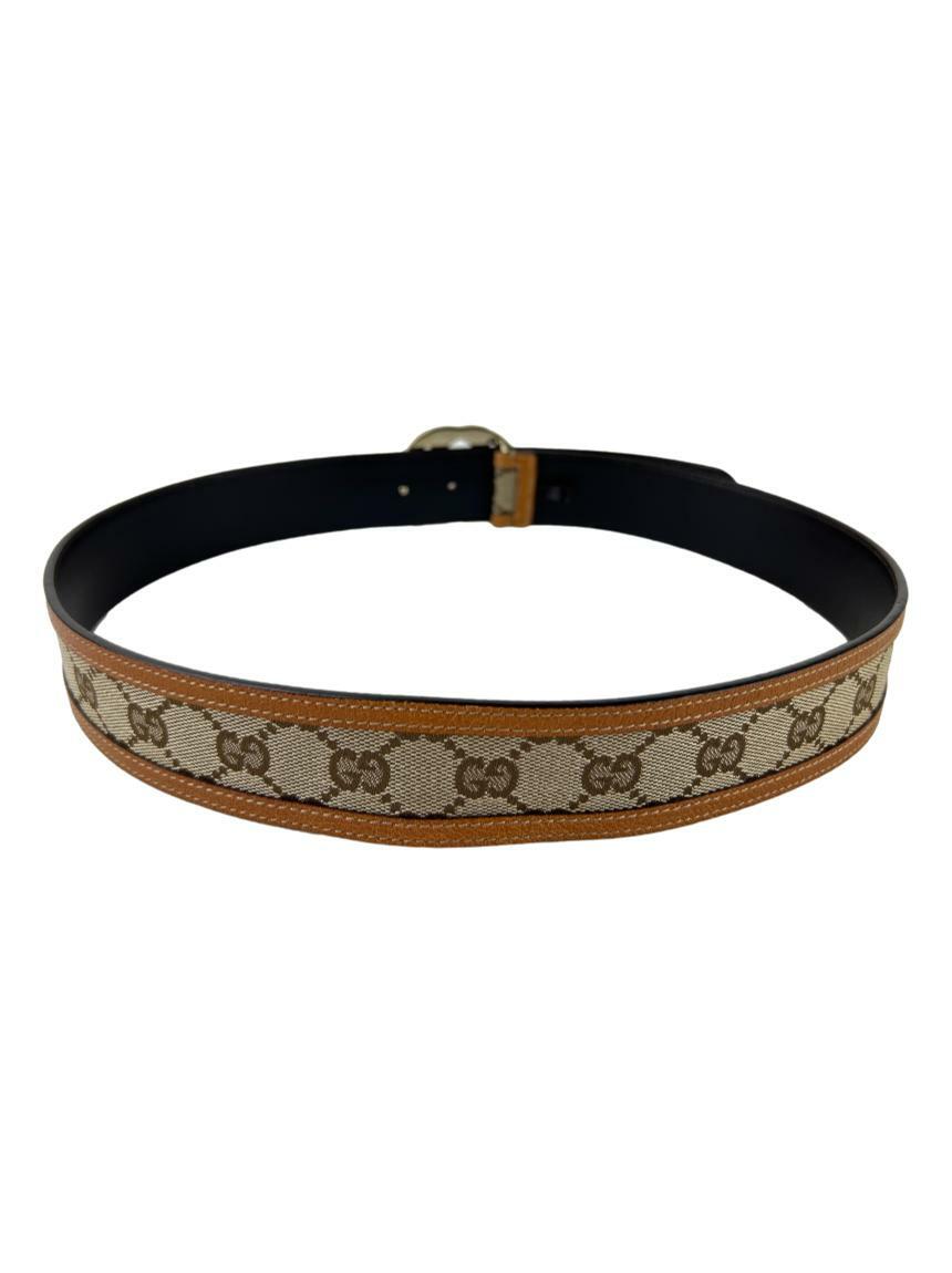 Cinto Gucci Interlocking GG Canvas Original - AFCV114 | Etiqueta Única