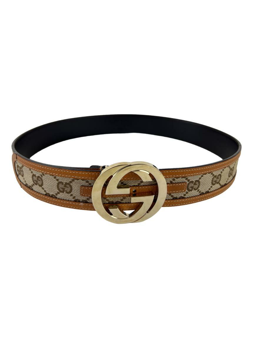 Cinto Gucci Interlocking GG Canvas Original - AFCV114 | Etiqueta Única