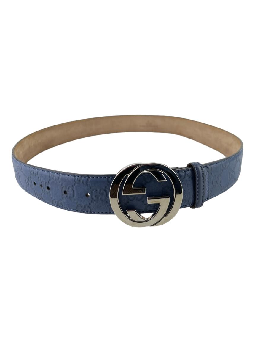 Cinto Gucci Signature Azul - AFCA3 Original | Etiqueta Única