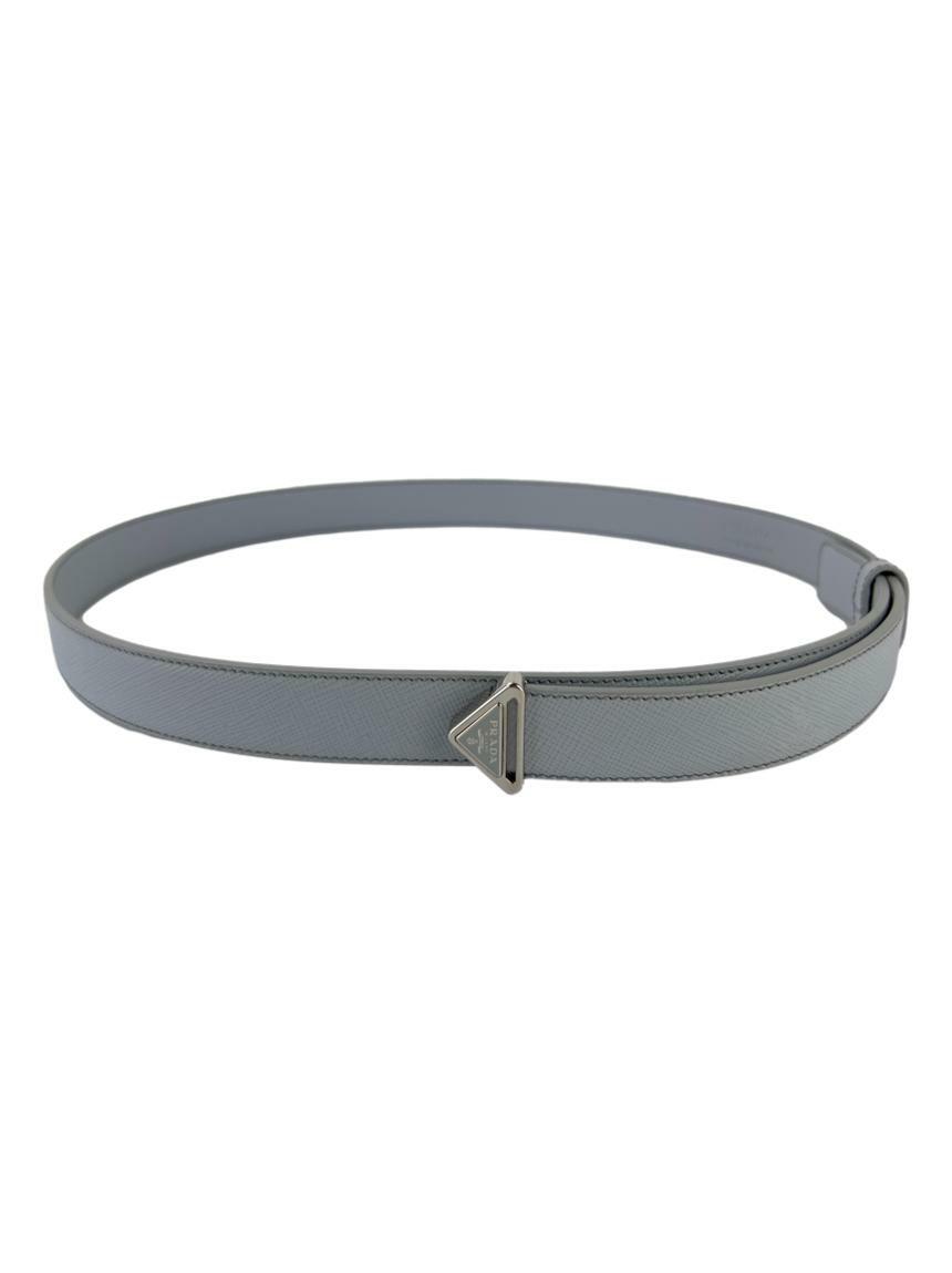 Cinto Prada Saffiano Cinza Original - KTE17 | Etiqueta Única