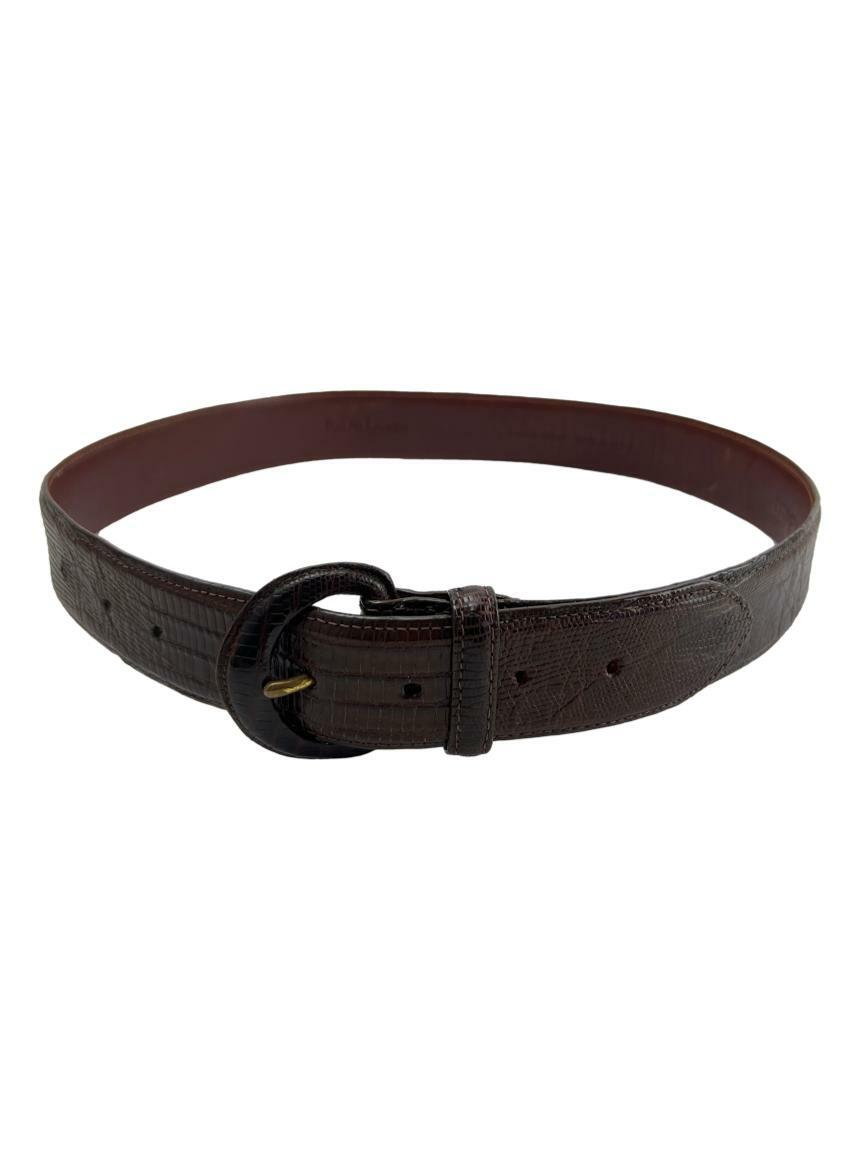 Cinto Ralph Lauren Lizard Marrom Original - GHP773 | Etiqueta Única