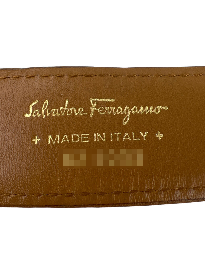 Cinto Salvatore Ferragamo Couro Bege Original - PTO47 | Etiqueta Única