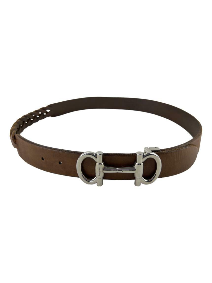 Cinto Salvatore Ferragamo Gancini Couro Marrom - AEBH4 Original ...