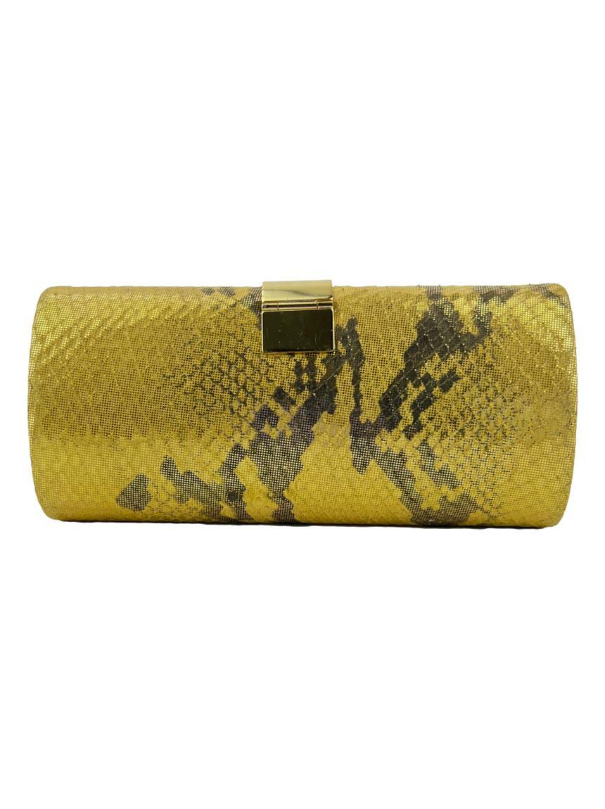 Clutch Banana Republic Snake Print Dourado Original - STC13 | Etiqueta ...