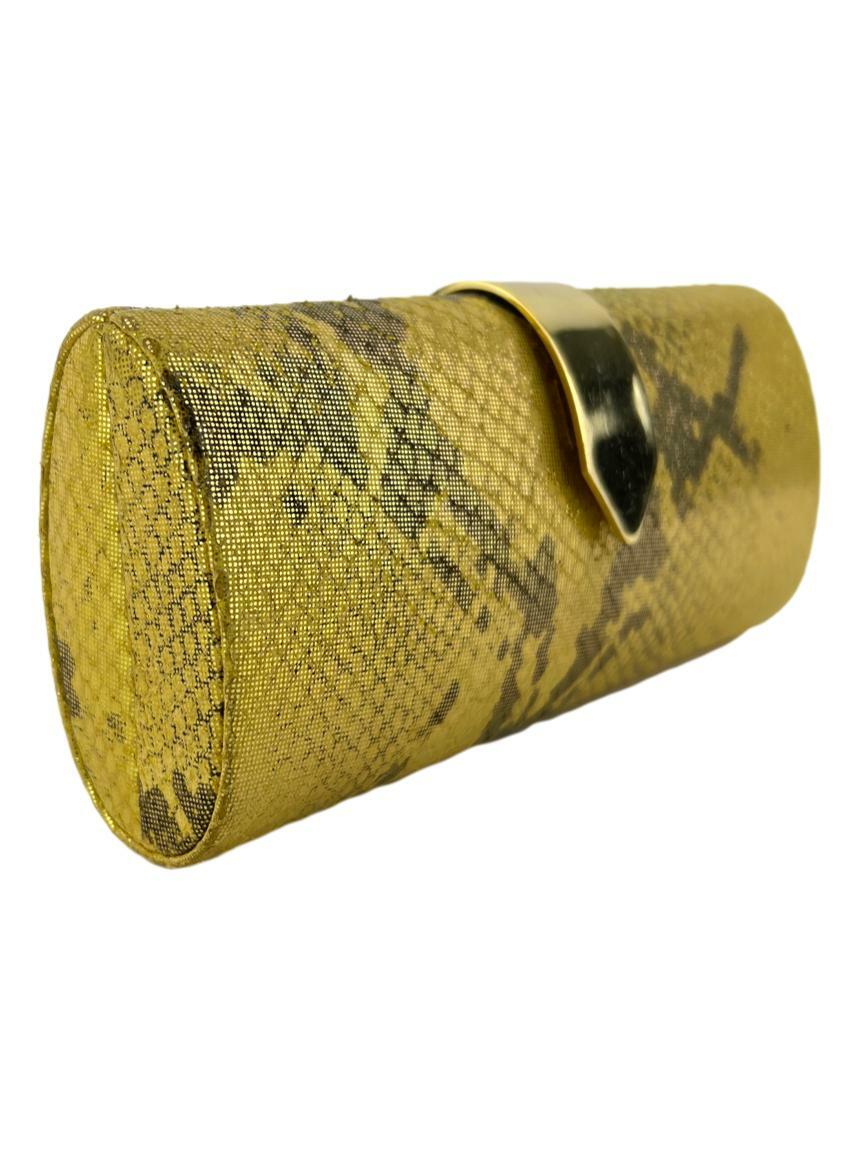 Clutch Banana Republic Snake Print Dourado Original - STC13 | Etiqueta ...