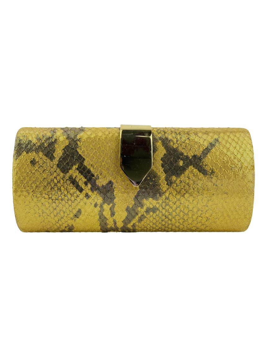 Clutch Banana Republic Snake Print Dourado Original - STC13 | Etiqueta ...