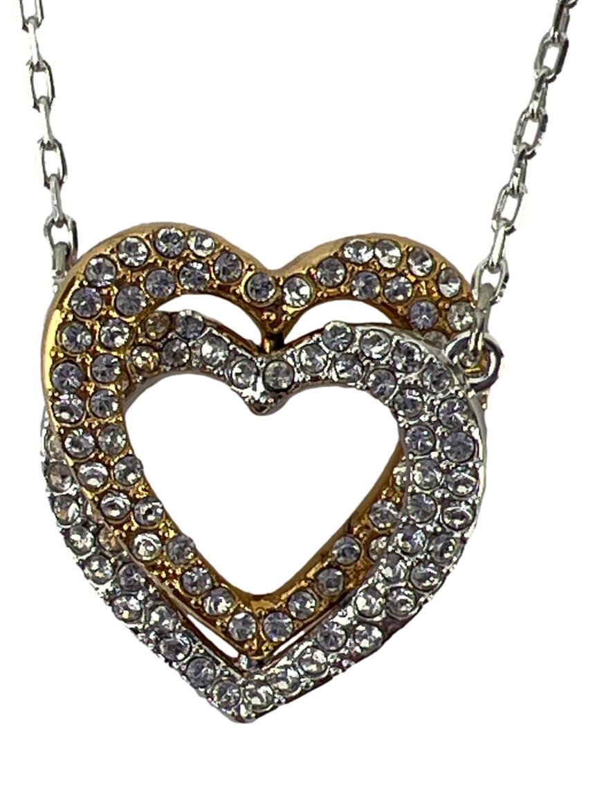 Colar Swarovski Corações Cristais - GPC12 Original | Etiqueta Única