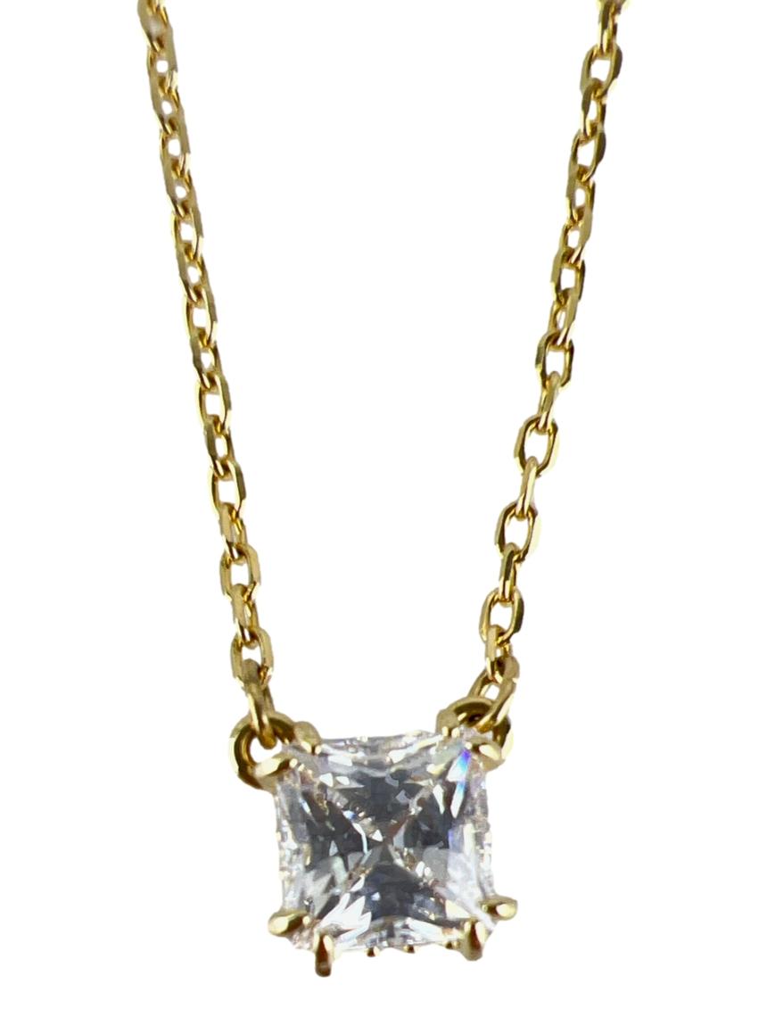 Colar Swarovski Cristal Dourado - KOS50 Original | Etiqueta Única