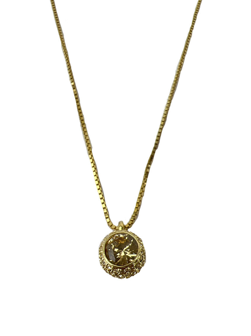 Colar Swarovski Esfera Dourada Original - | Etiqueta Única